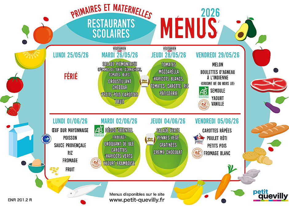 Menu Cantine Petit Quevilly
